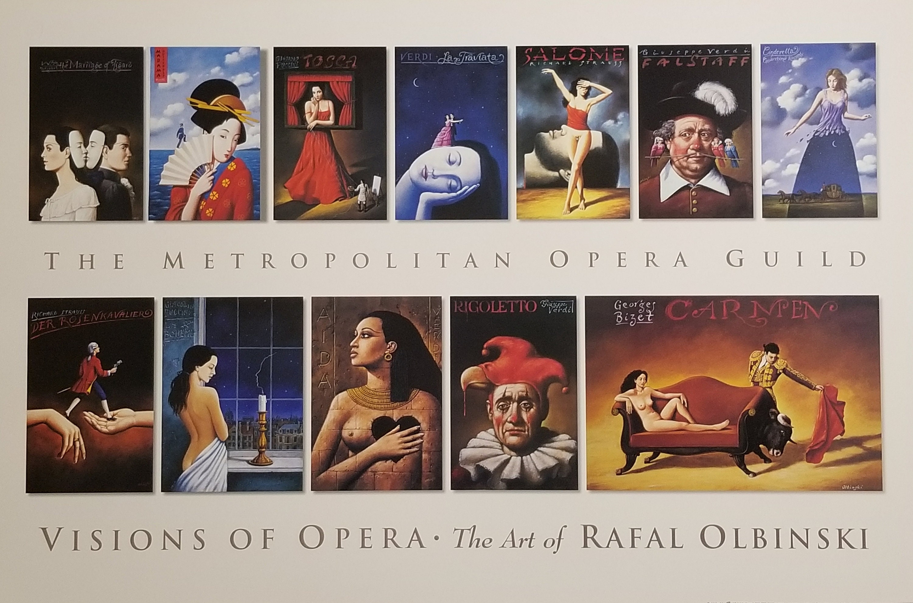 RAFAL OLBINSKI Original Poster Visions of Opera Great Image the Met - Etsy