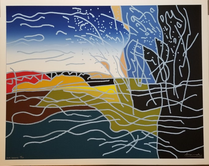 ARTHUR SECUNDA, Original Serigraph " Four Seasons " - Great Colors ...