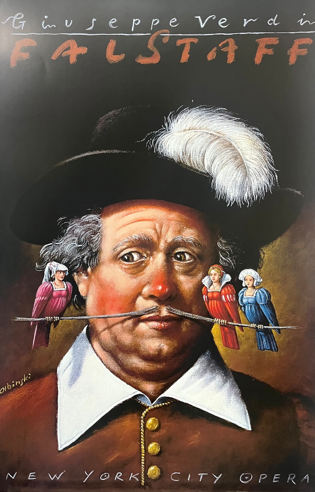 RAFAL OLBINSKI - Giuseppe Verdi - Falstaff - Original Opera Poster ...