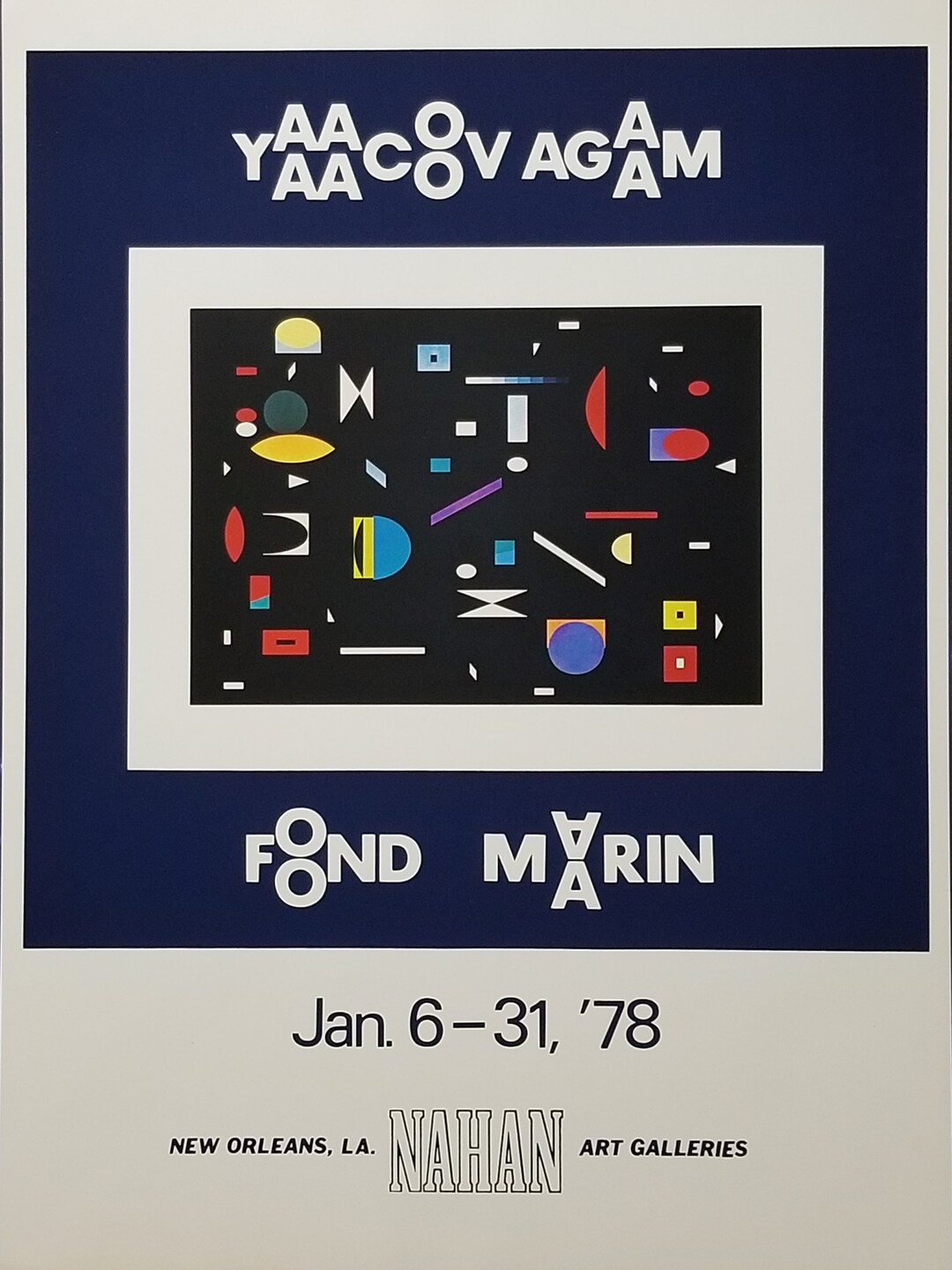 YAACOV AGAM - Original Serigraphic Poster - " Fond Marin " - Israeli ...