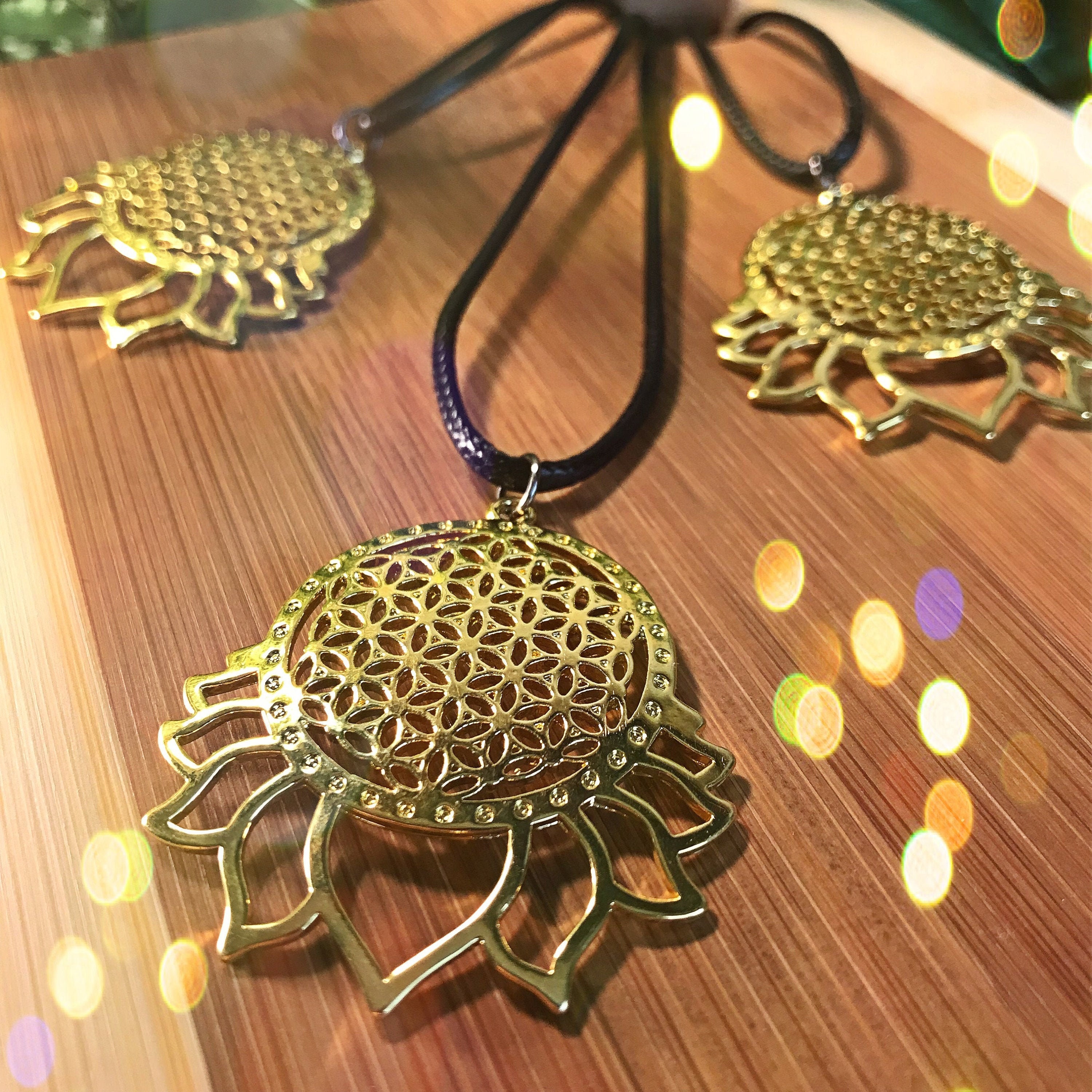 Sacred Geometry Third Eye Pinecone Gold Necklace Charm on | Etsy