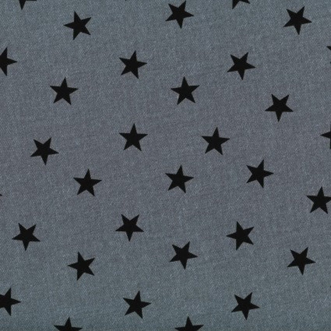 Japanese Fabric - Handworks* Fabric - Tip Top Collection - Black Stars ...