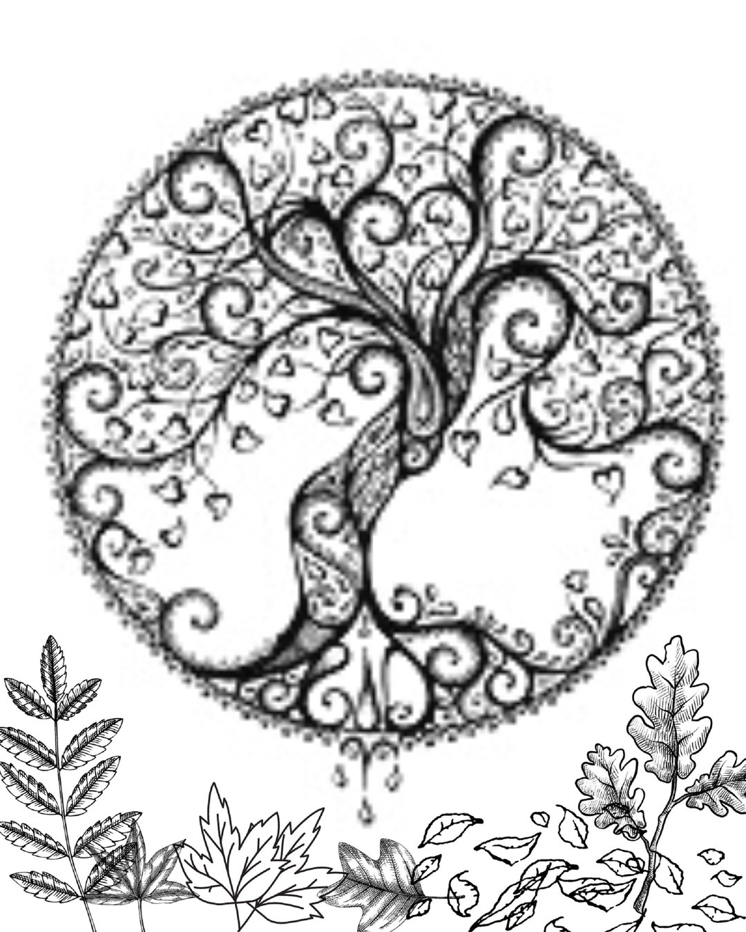 Tree of Life Coloring Page - Etsy