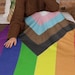 Progress Pride Flag Throw Blanket, LGBTQ Rainbow Flag - Etsy