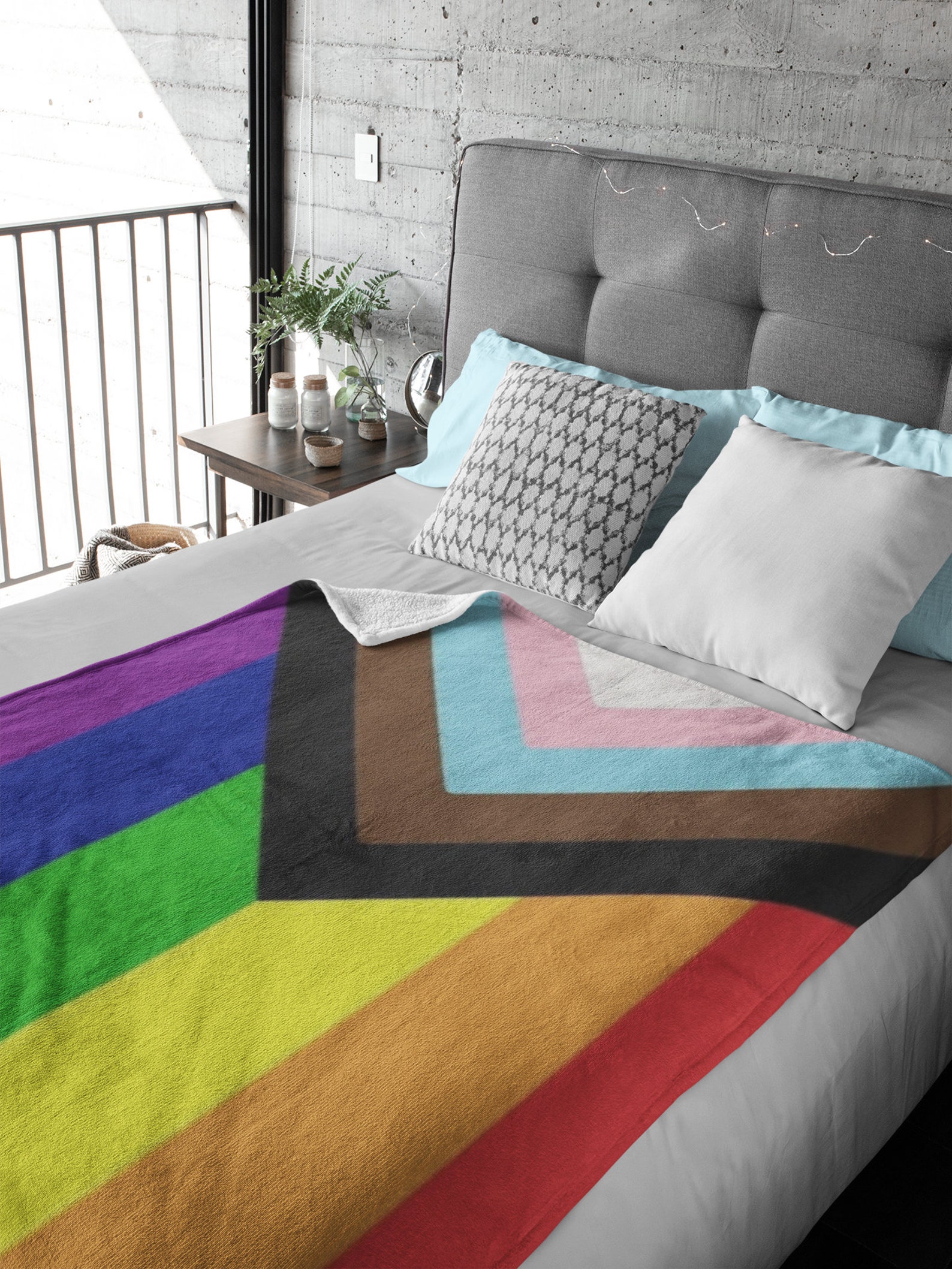 Progress Pride Flag Throw Blanket LGBTQ Pride Flag Rainbow - Etsy