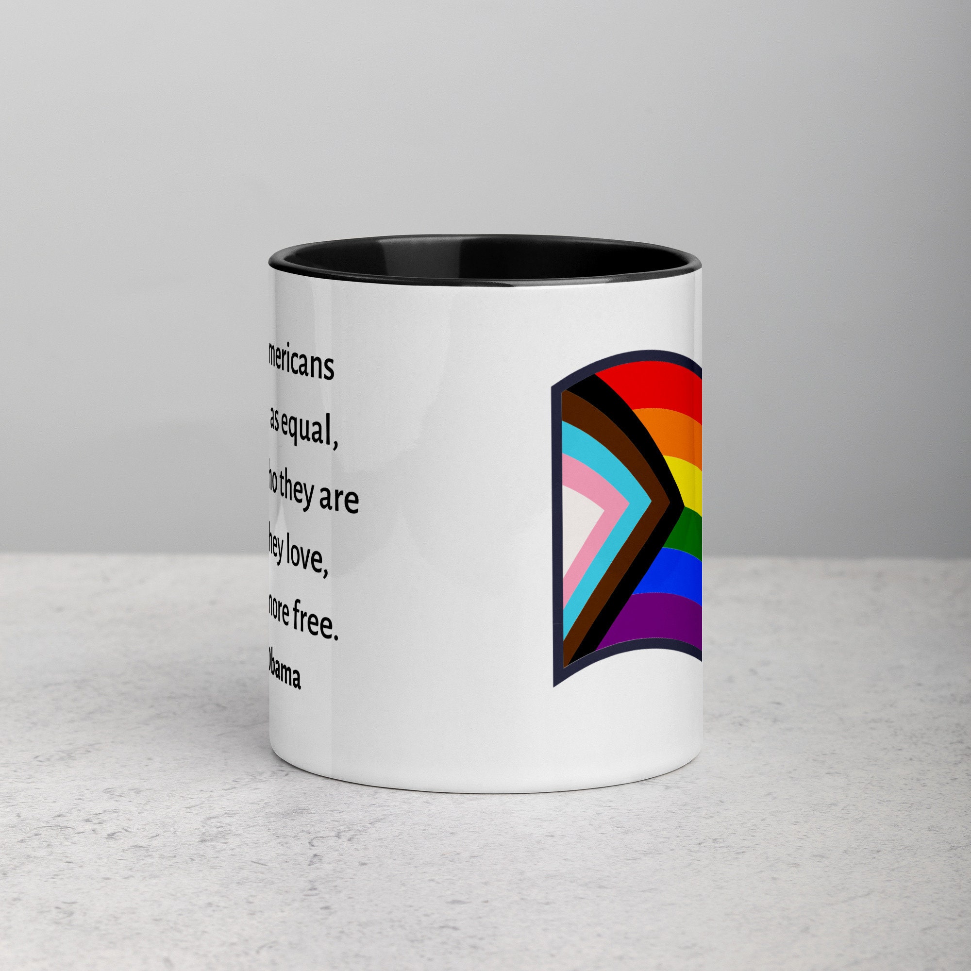 Barack Obama Coffee Mug With Progress Pride Flag - Etsy UK