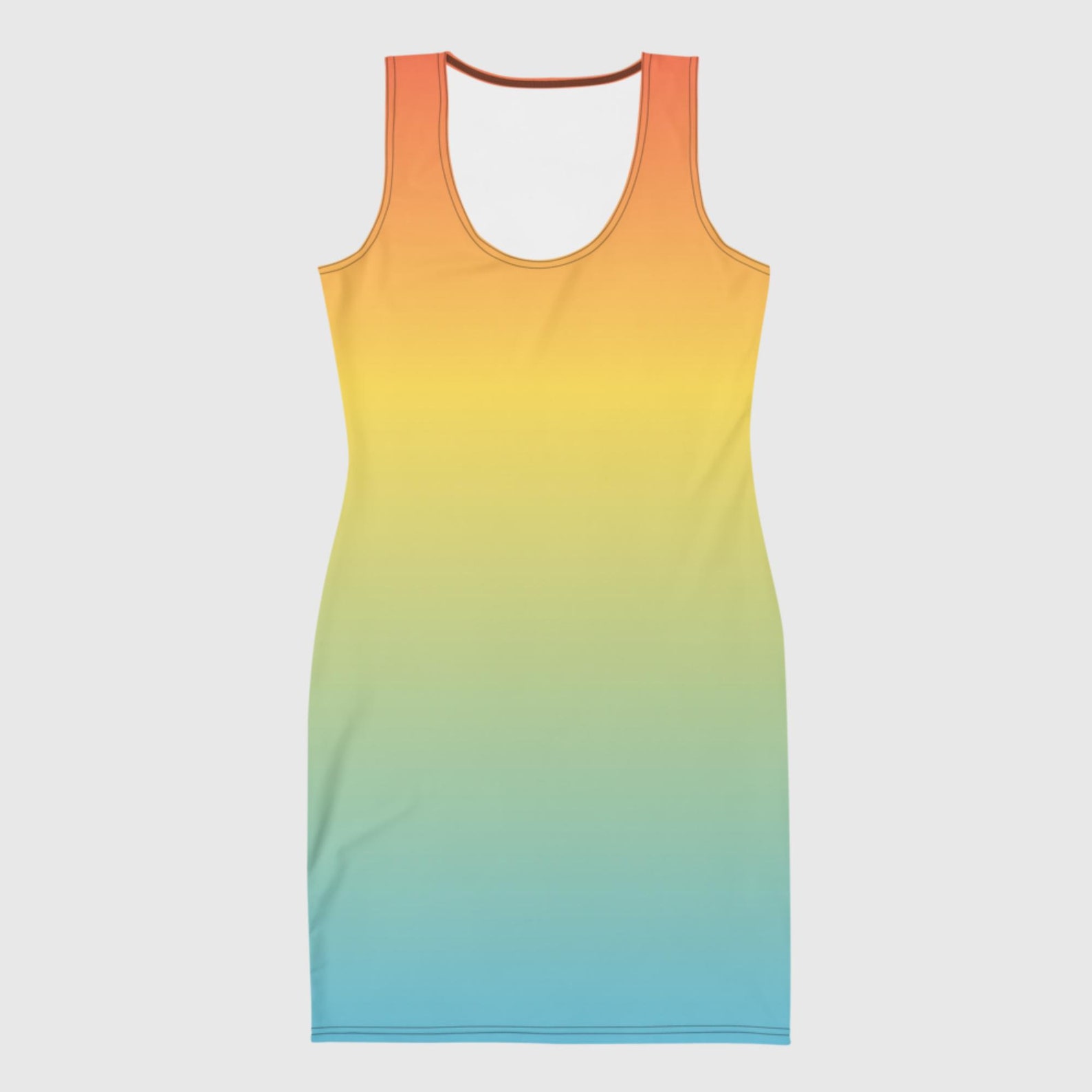Colorful Boho Bodycon Dress: Summer-ready Style, Gradient Rainbow - Etsy