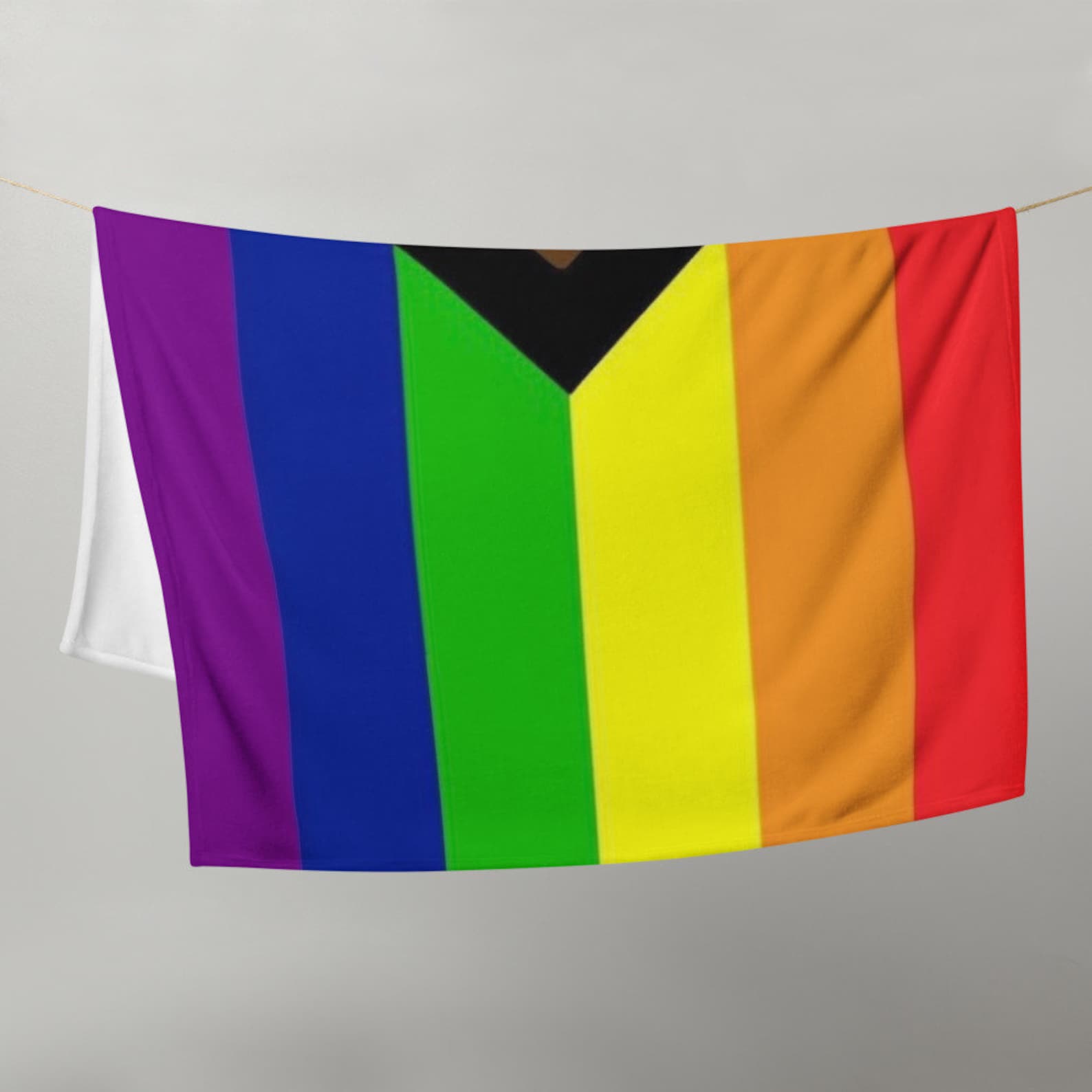 Progress Pride Flag Throw Blanket LGBTQ Pride Flag Rainbow - Etsy