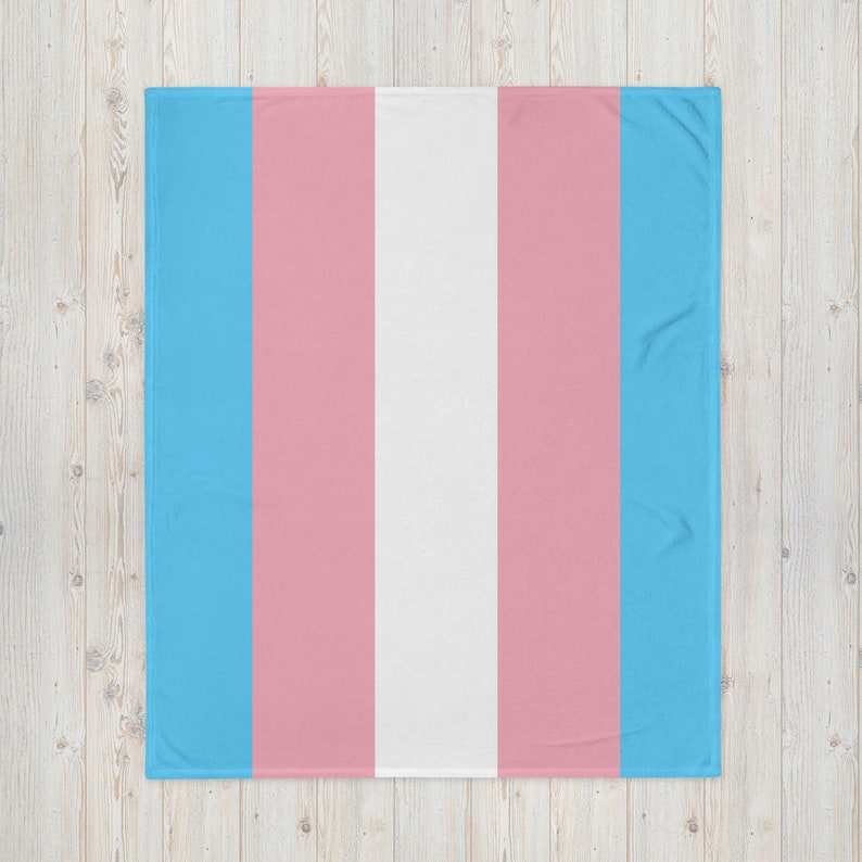 Transgender Pride Flag Throw Blanket Velveteen Blanket - Etsy