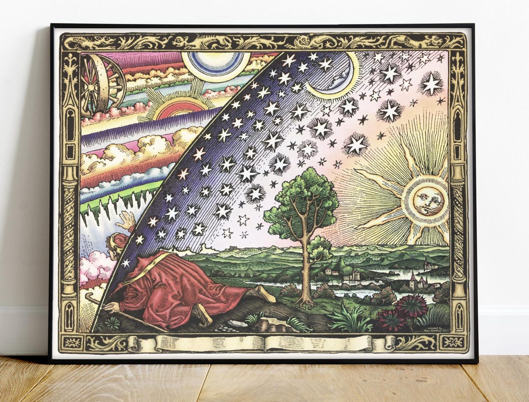 Flammarion Engraving Print: Vintage Mystical Art, Alchemy Museum Paper ...