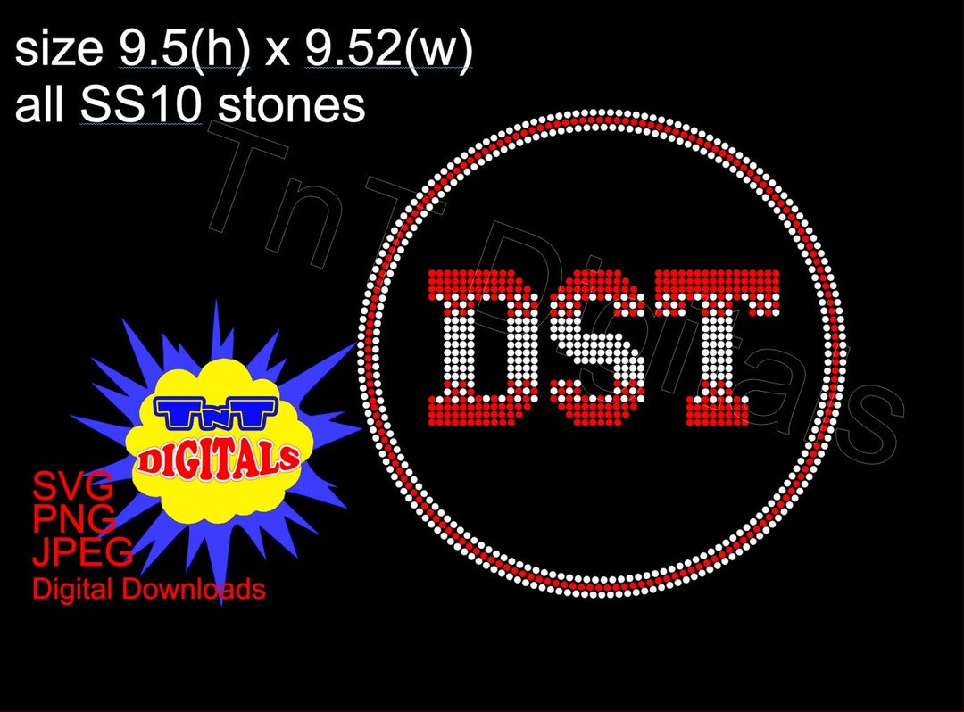 DST, Sorority Rhinestone, Round, Digital Download, Svg, Jpeg - Etsy