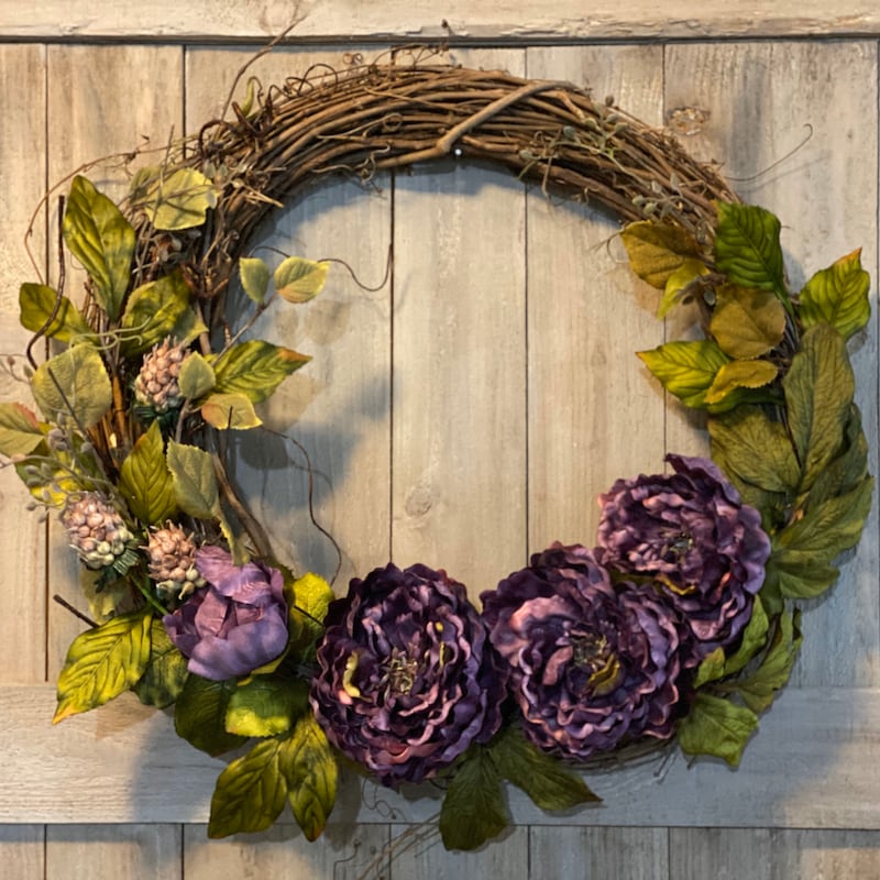 Purple Fall Wreath - Etsy