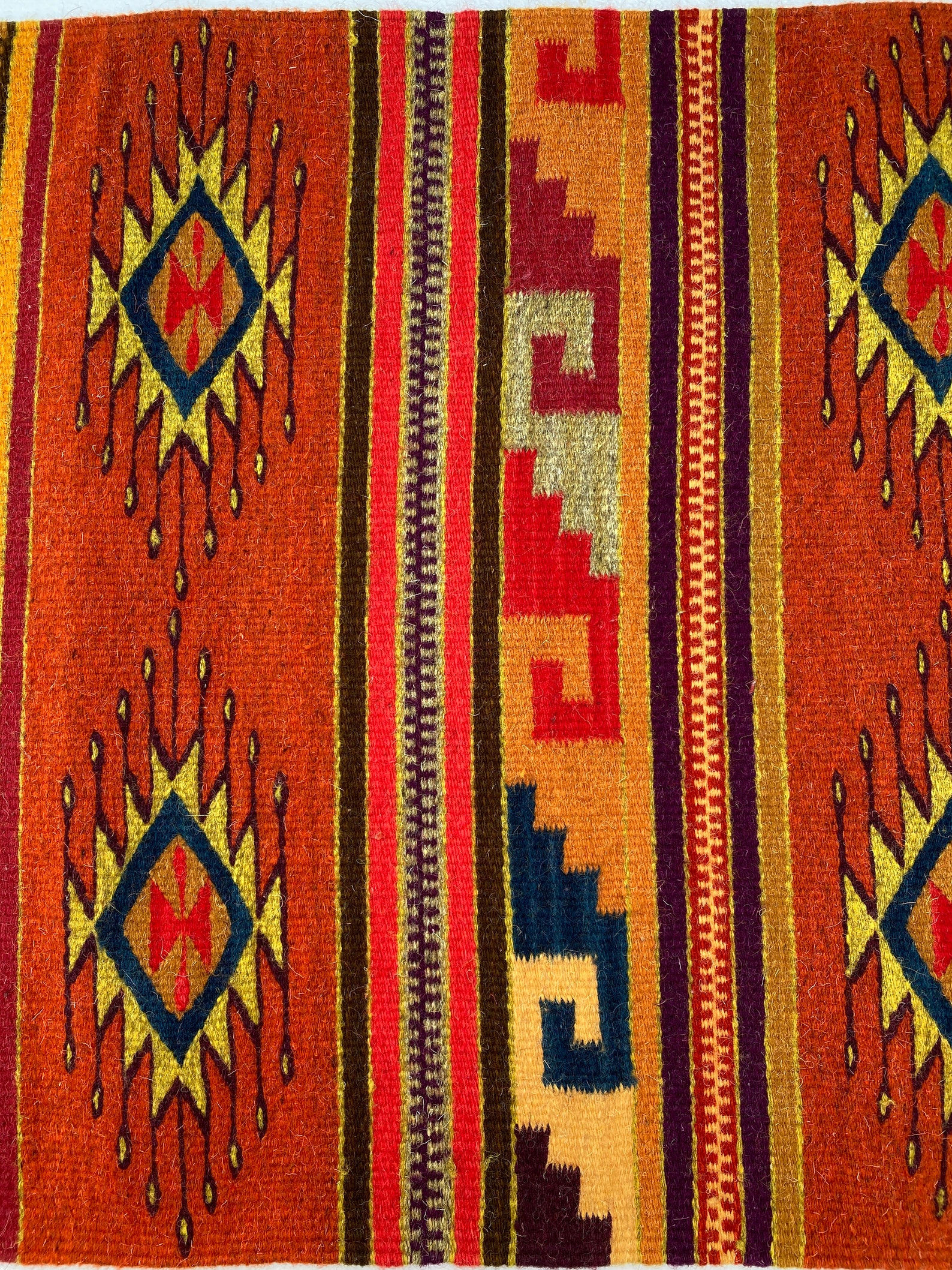 Zapotec Rug Traditional Zapotec Design Diamonds - Etsy
