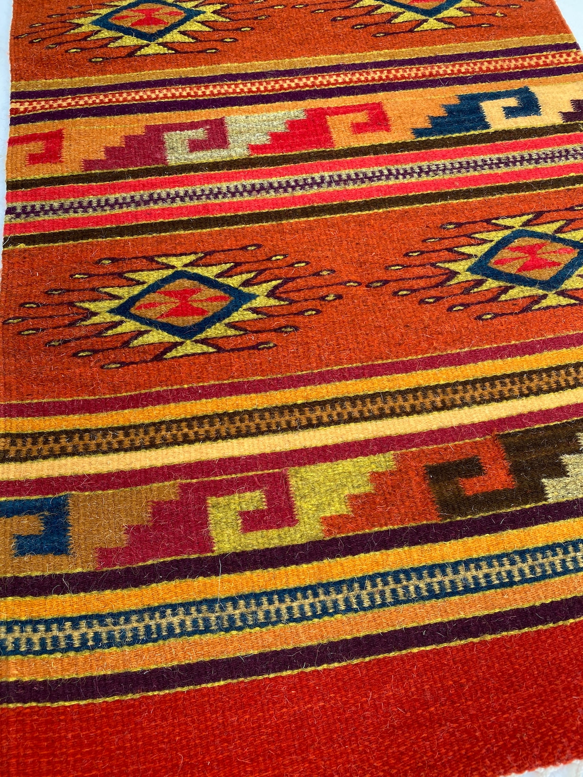 Zapotec Rug, Traditional Zapotec Design, Diamonds - Etsy
