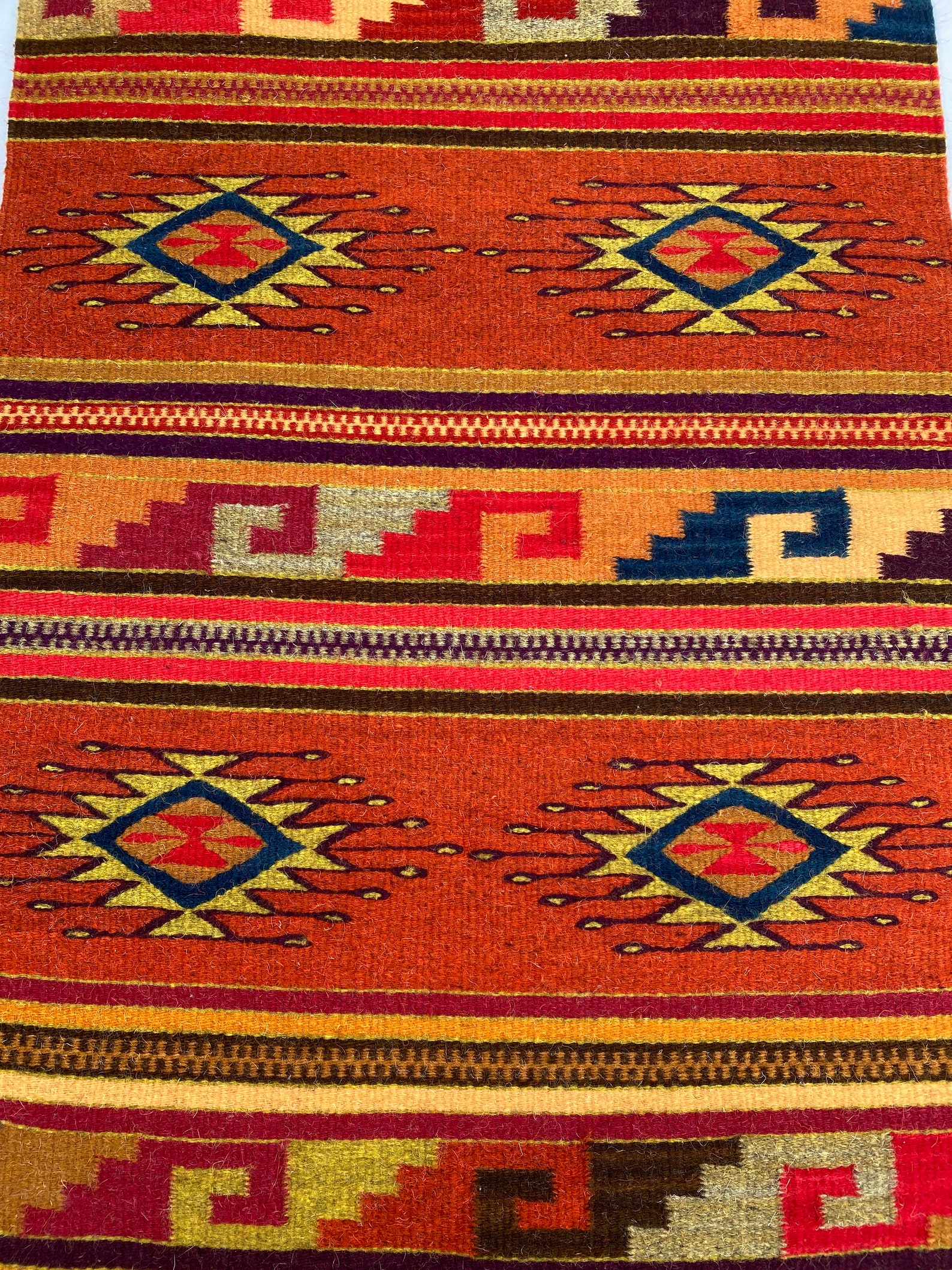 Zapotec Rug Traditional Zapotec Design Diamonds - Etsy
