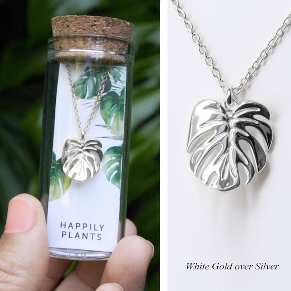 Monstera Necklace - Etsy