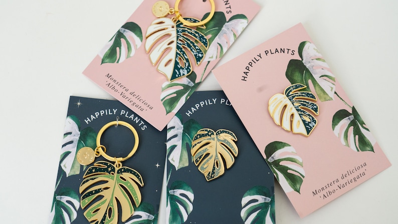 Variegated Monstera Thai Constellation Lapel Pin Plant Ts Etsy