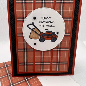 Happy Birthday Mower/lawnmower Card/masculine Birthday Card - Etsy
