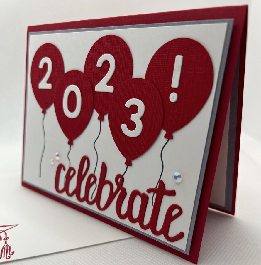 Celebrate Balloons Graduation Card - Etsy