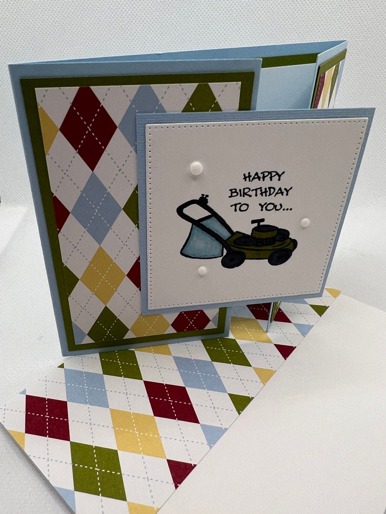 Happy Birthday Mower/lawnmower Card/masculine Birthday Card - Etsy