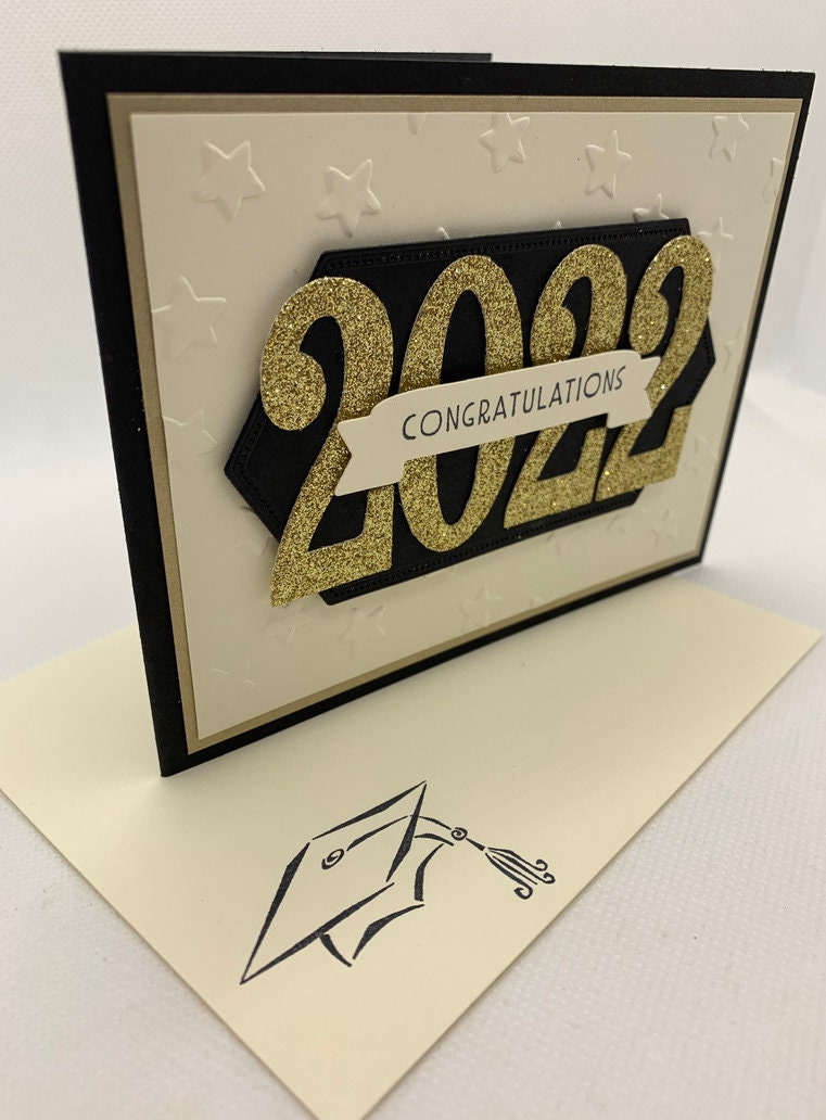 Glittery Graduation Card - Etsy