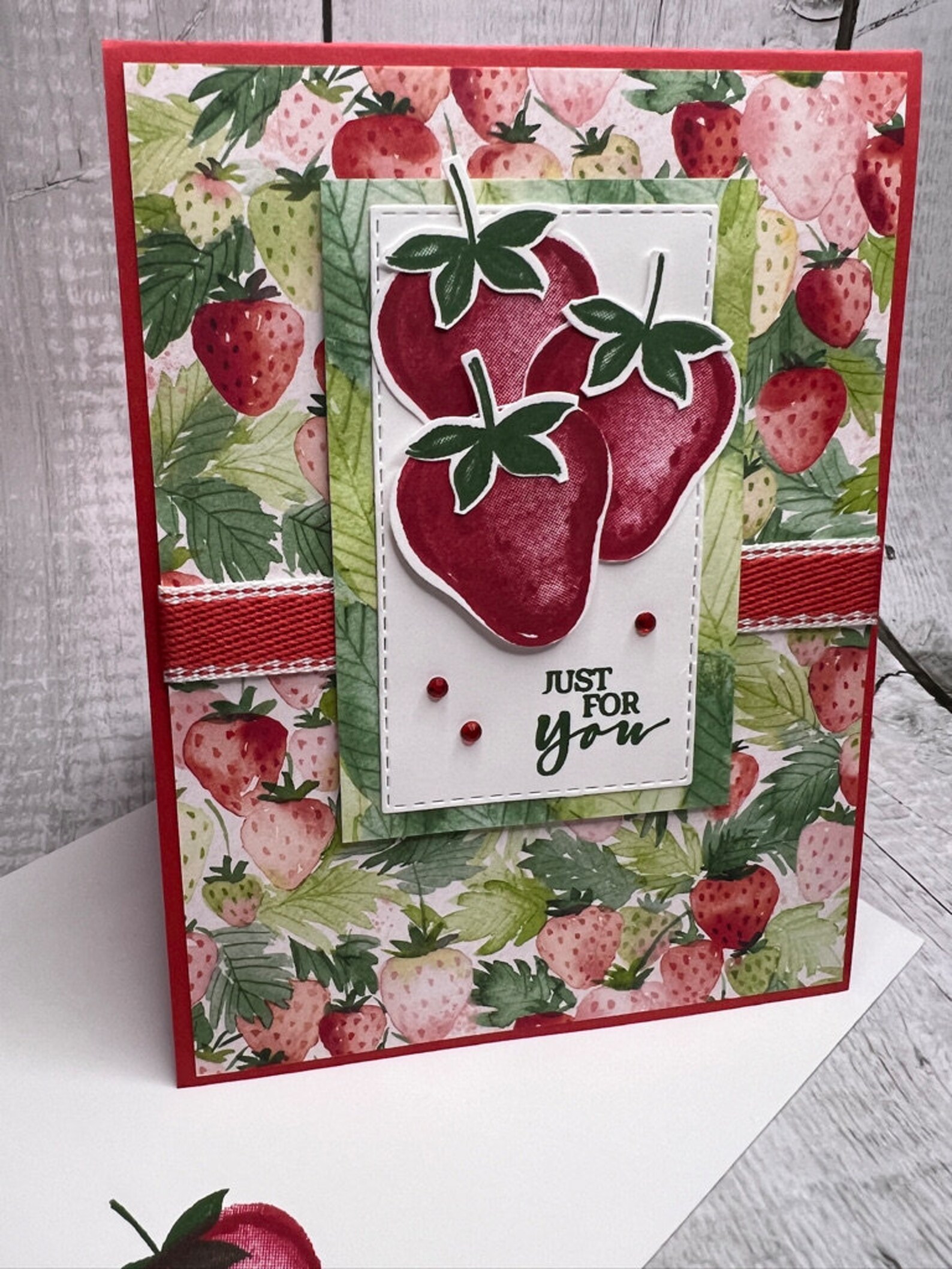 Strawberry Birthday Card/handmade Stampin' up Birthday/strawberry ...