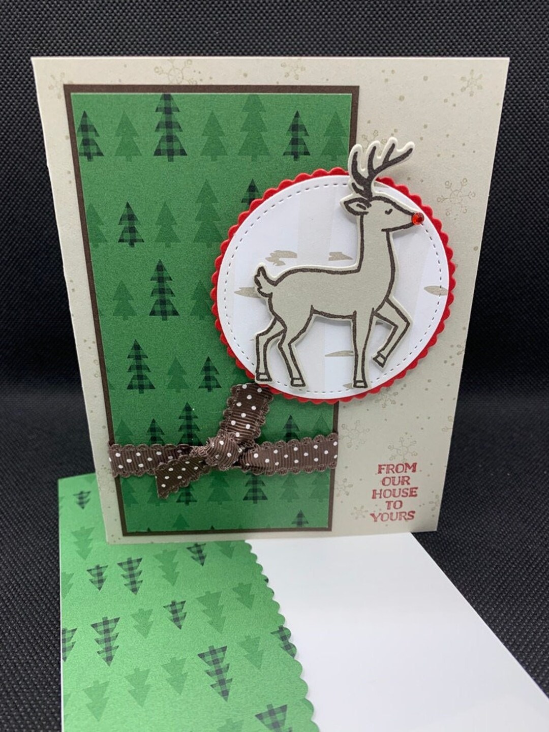 Rudolph the Red Nosed Reindeer/handmade Christmas Card/handmade Stampin ...