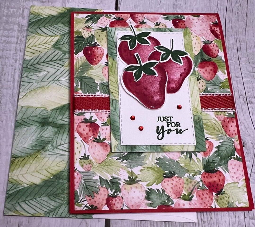 Strawberry Birthday Card/handmade Stampin' up Birthday/strawberry ...