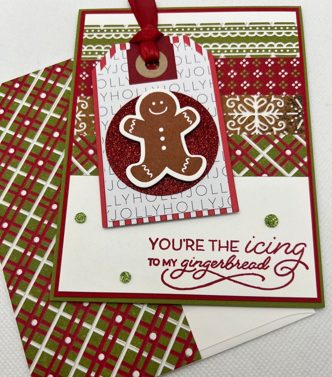 Gingerbread Man Christmas Card/handmade Christmas Card/stampin' up ...