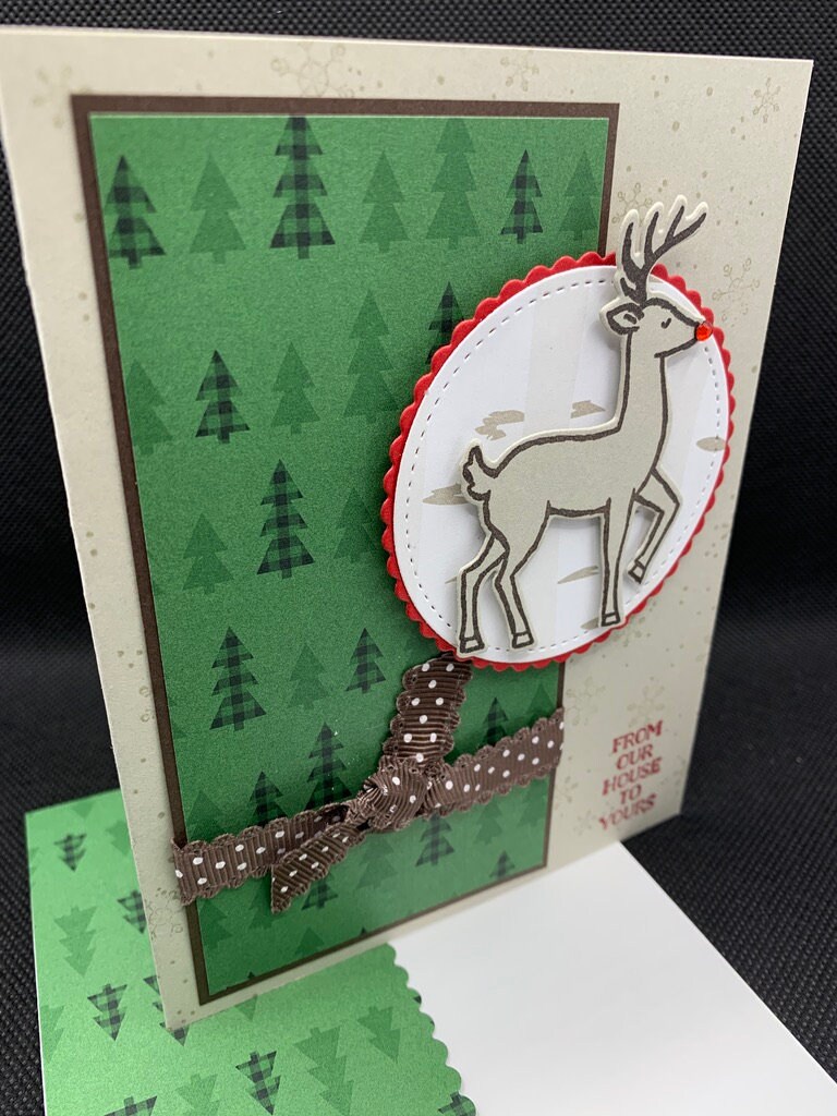 Rudolph the Red Nosed Reindeer/handmade Christmas Card/handmade Stampin ...