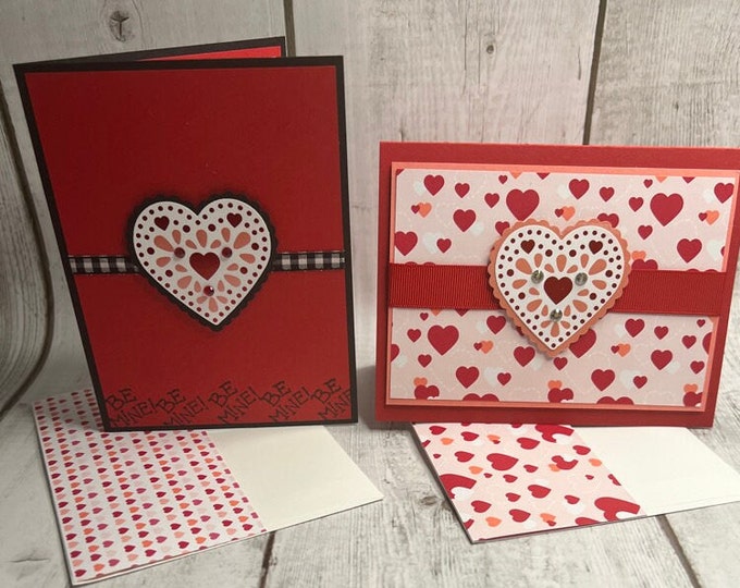 Foil Heart Valentine's Day Card, Handmade Valentine's Day Card ...