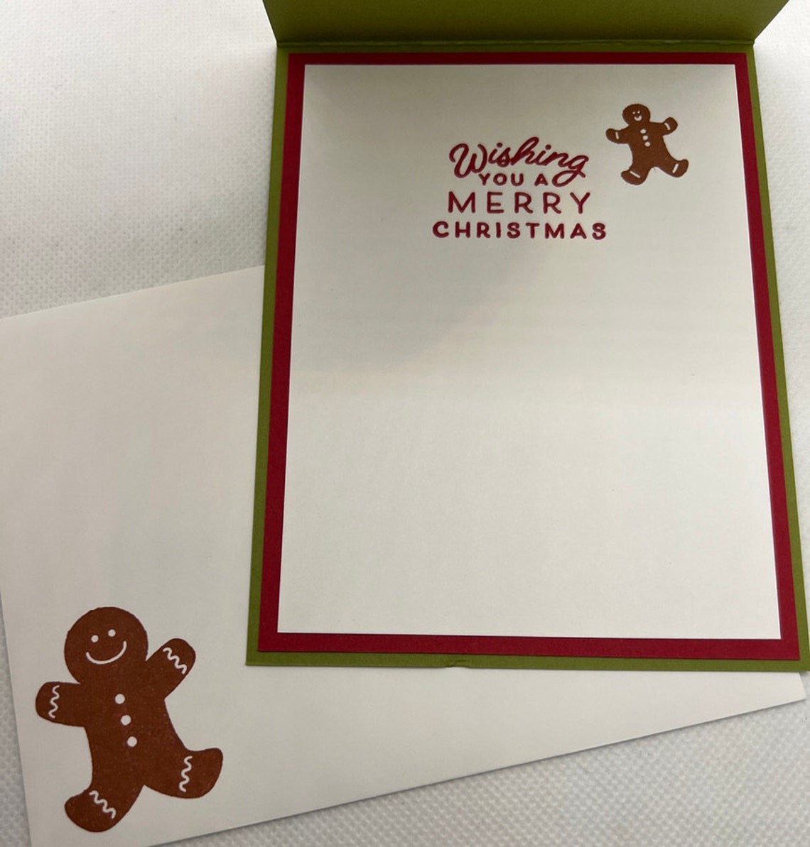 Gingerbread Man Christmas Card/handmade Christmas Card/stampin' up ...