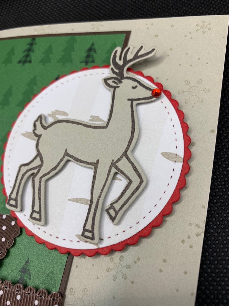 Rudolph the Red Nosed Reindeer/handmade Christmas Card/handmade Stampin ...