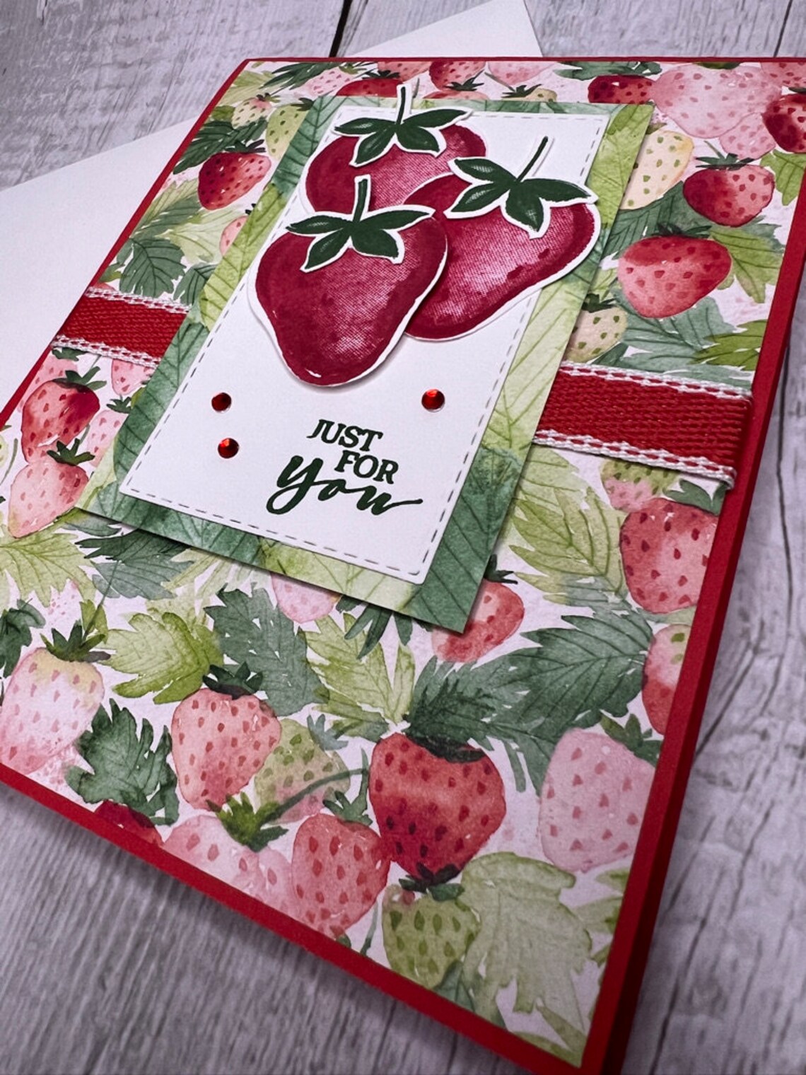 Strawberry Birthday Card/handmade Stampin' up Birthday/strawberry ...