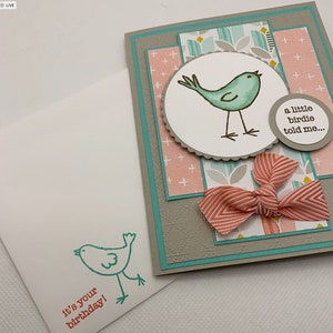 A Little Birdie Told Me Birthday Card - Etsy