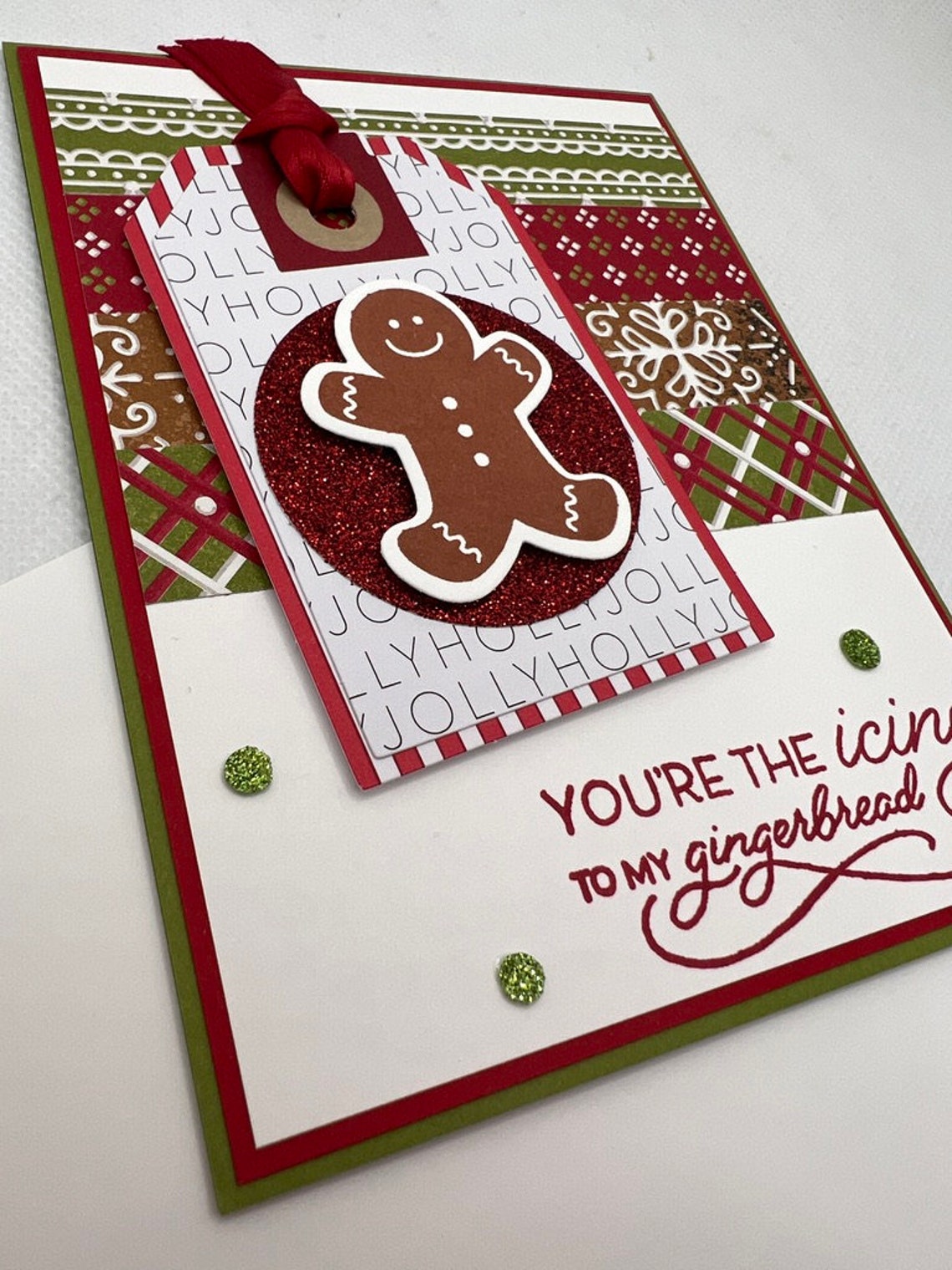 Gingerbread Man Christmas Card/handmade Christmas Card/stampin' up ...