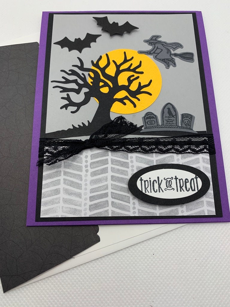 Halloween Spooky Set of 2/handmade Halloween Cards/set of 2 - Etsy