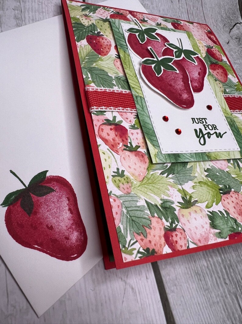 Strawberry Birthday Card/handmade Stampin' up Birthday/strawberry ...