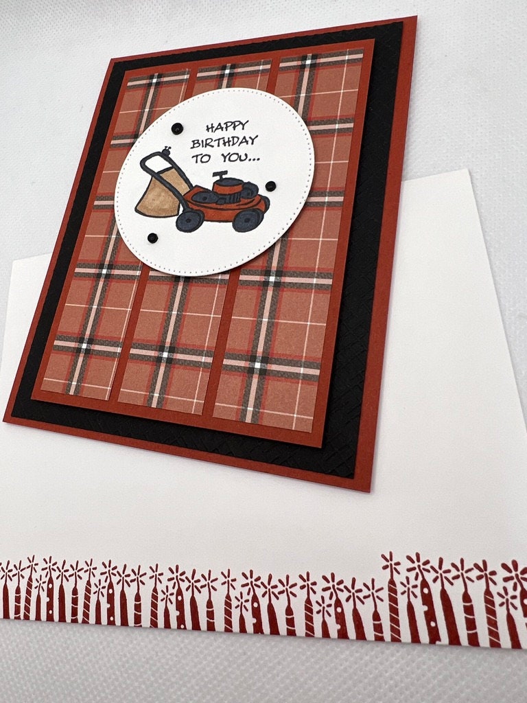 Happy Birthday Mower/lawnmower Card/masculine Birthday Card - Etsy