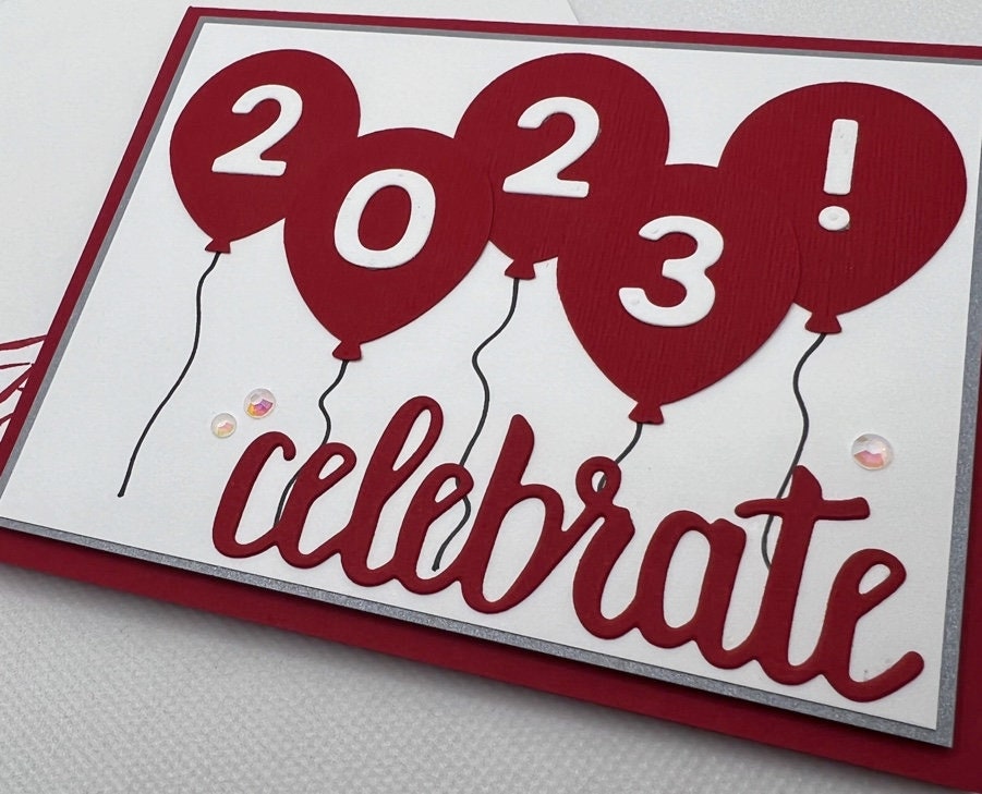 Celebrate Balloons Graduation Card - Etsy