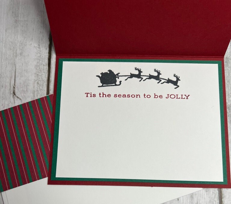 Ho Ho Ho Santa Buckle Card/paper Pumpkin Card/handmade Christmas Card ...