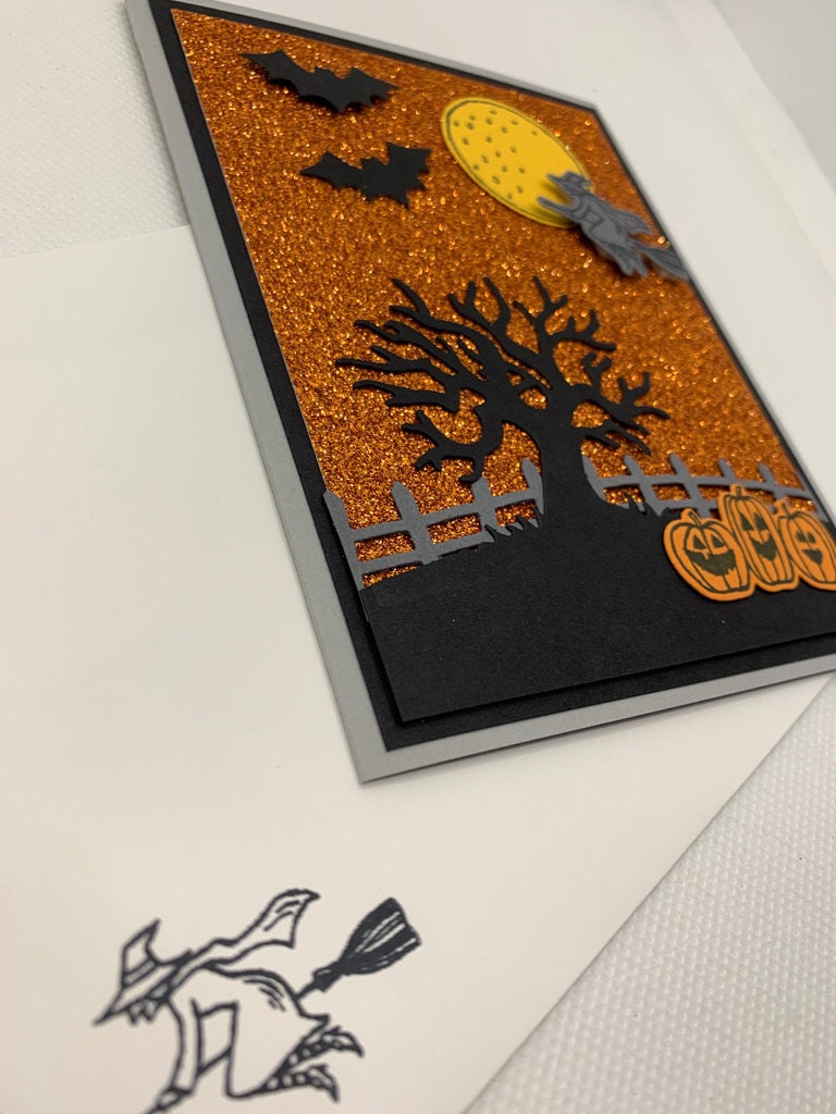 Halloween Spooky Set of 2/handmade Halloween Cards/set of 2 - Etsy
