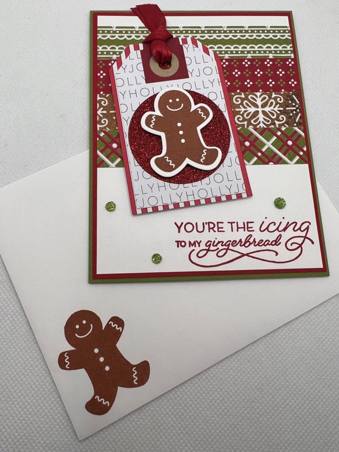 Gingerbread Man Christmas Card/handmade Christmas Card/stampin' up ...