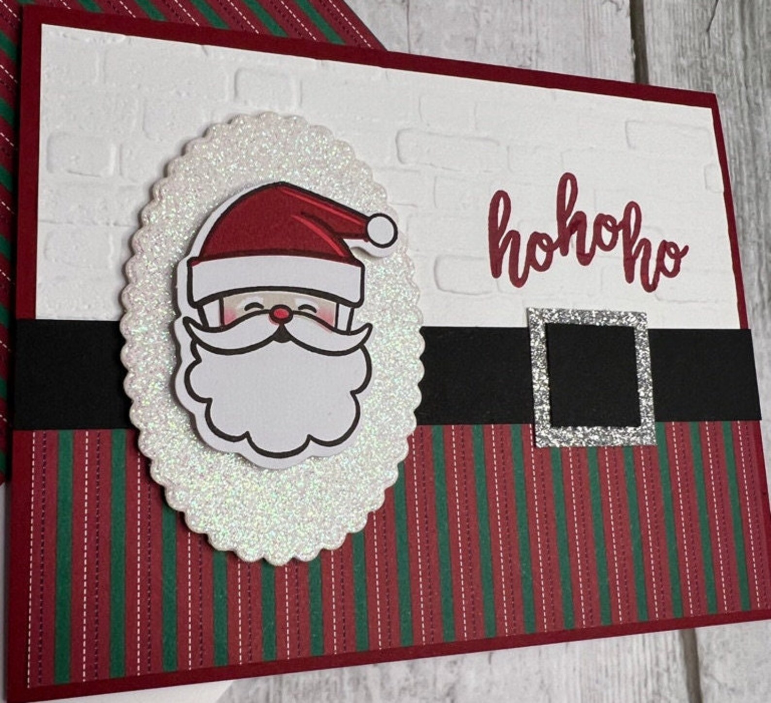 Ho Ho Ho Santa Buckle Card/paper Pumpkin Card/handmade Christmas Card ...