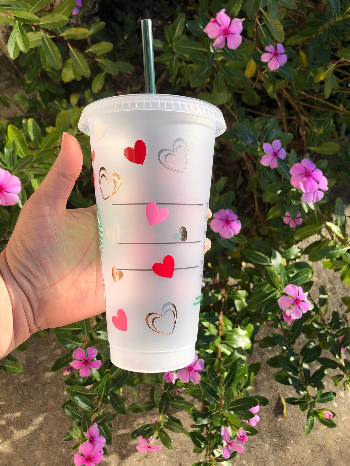 HEART STARBUCKS CUP Valentines Day Cup Personalized Iced - Etsy