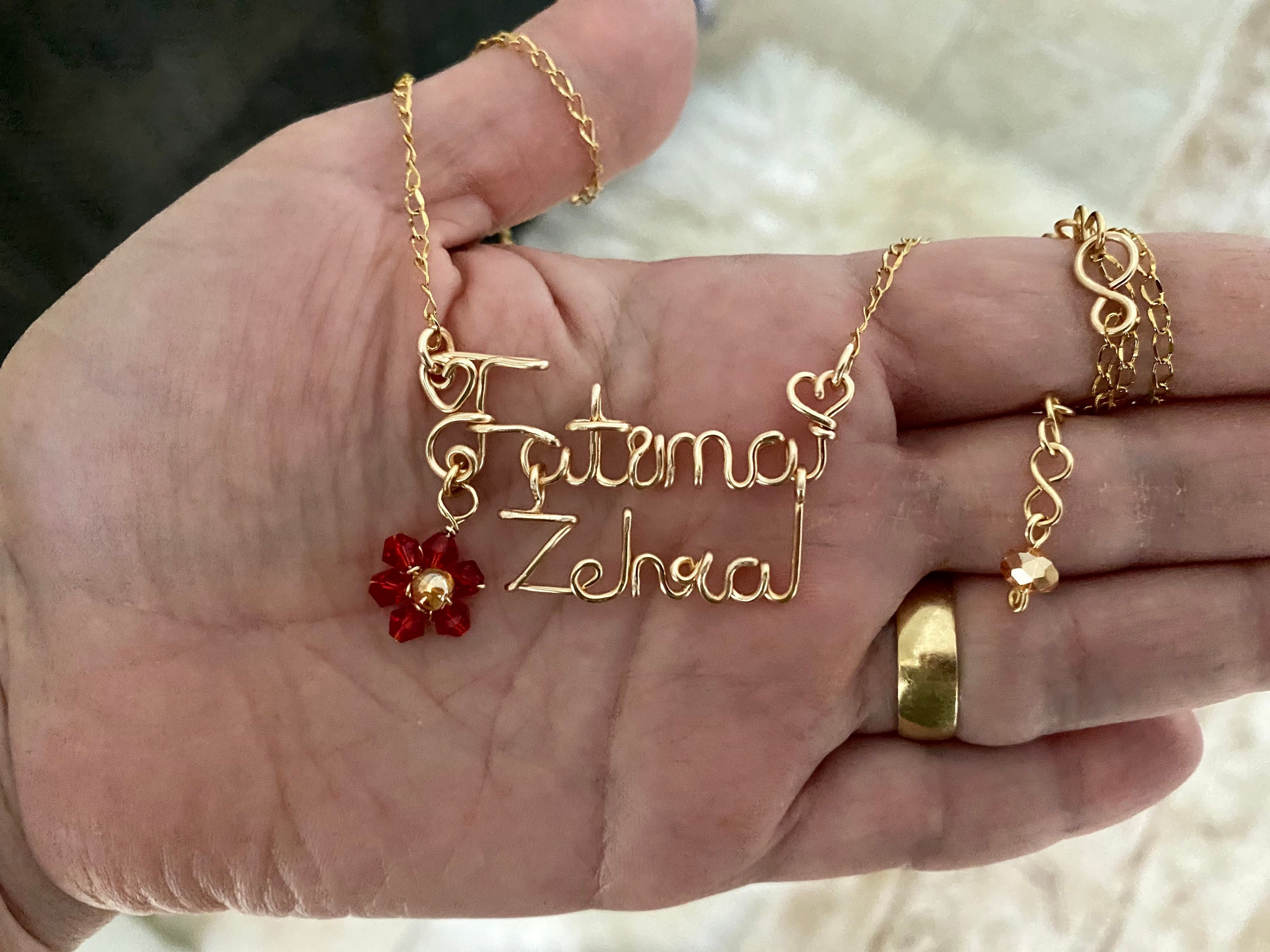 Wire Name Necklace, Custom Name Necklace, Gold Name Necklace ...