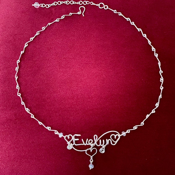 Wire Name Necklace - Etsy