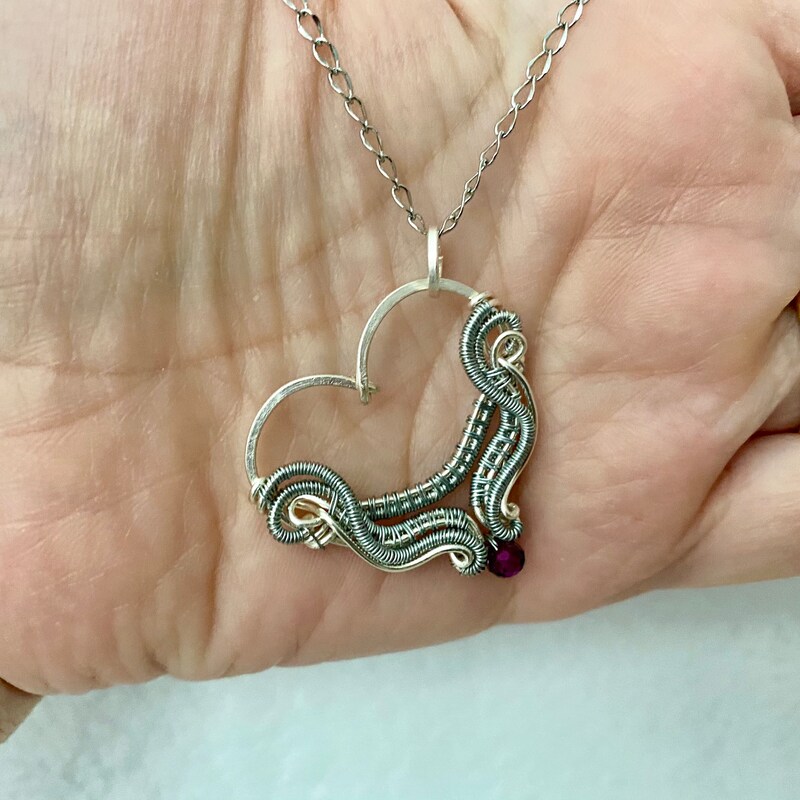Wire Heart Pendant - Etsy