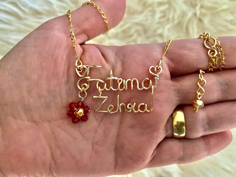 Wire Name Necklace, Custom Name Necklace, Gold Name Necklace ...