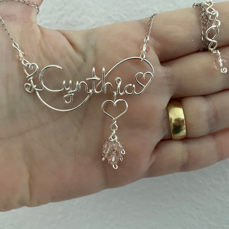 Wire Name Necklace - Etsy